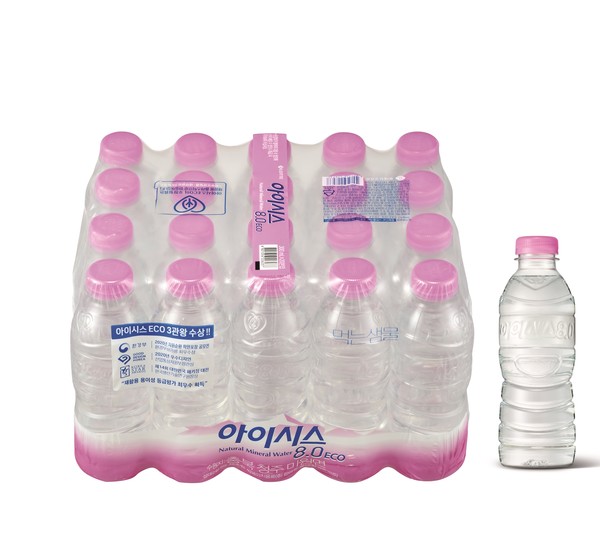 롯데칠성음료, 무라벨생수 '아이시스8.0 ECO' 300mL 출시