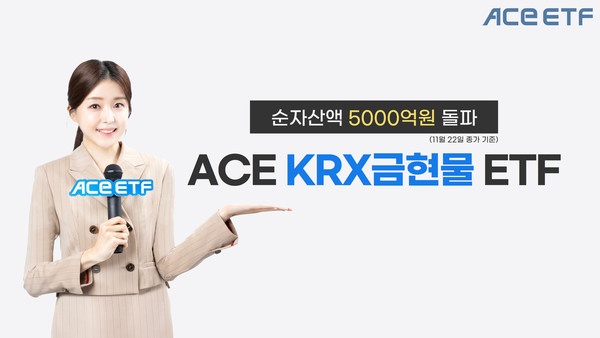 한투운용, “ACE KRX금현물 ETF 순자산액 5000억 원 돌파”